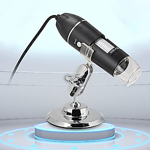 USB Microscope,1600X Digital Electron Microscope USB Video Camera 2MP 1600x1200 with 8 LED,High Speed DSP,Macro Lens,8 LED Magnification Endoscope Camera