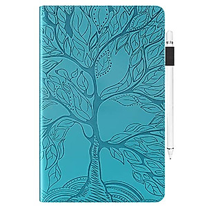 Case for Samsung Galaxy Tab A8 10.5'' 2022 Case SM-X200/X205 PU Leather Cover Lightweight Flip Stand Shell with Elastic Band & Card Holder for Galaxy Tab A8 10.5 inch Tablet,Turquoise