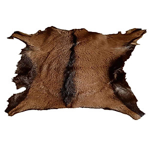 Real Antelope Goat Hide Fur Skin Pelt Fur Sheepskin Leather Fur Skin Clothing Accessories 1pcs (Approx 16"X20")