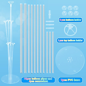 Balloon Stand Kit 4 sets Balloon Arch Stand with Base and Balloon Sticks for Christmas Table Graduation Wedding Birthday Baby Shower Gender Reveal Party Decorations