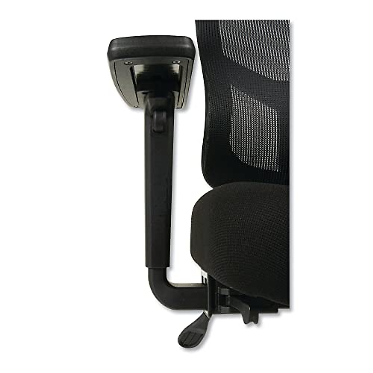 Alera ALEELT4214F Elusion II Series 275 lbs. Capacity Mesh Mid-Back Swivel/Tilt Chair with Adjustable Arms - Black