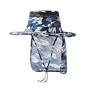 UV Protection Sun Hat with Neck Flap for Men Women, Breathable Summer Hot Weather Work Hat SPF UPF 50+ Sunhat for Fishing, Safari, Outdoor Adventure, Gardening, Camping, Travel, Yardwork, Hiking