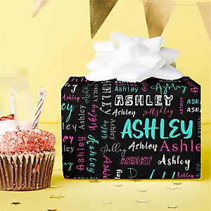 MyPupSocks Personalized Christmas Wrapping Paper Birthday Gift Wrap for Men Customized Wrapping Paper Christmas Baby Boy Wrapping Paper Baby Shower