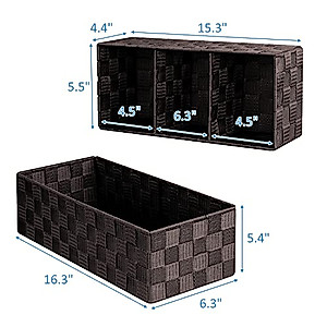 Toilet Tank Baskets Bathroom Baskets for Organizing, Easy Cleaning Toilet Paper Storage Basket Woven Small Baskets for Organization Decorative Baskets Set for Shelves, Closet, Bedroom, Entryway