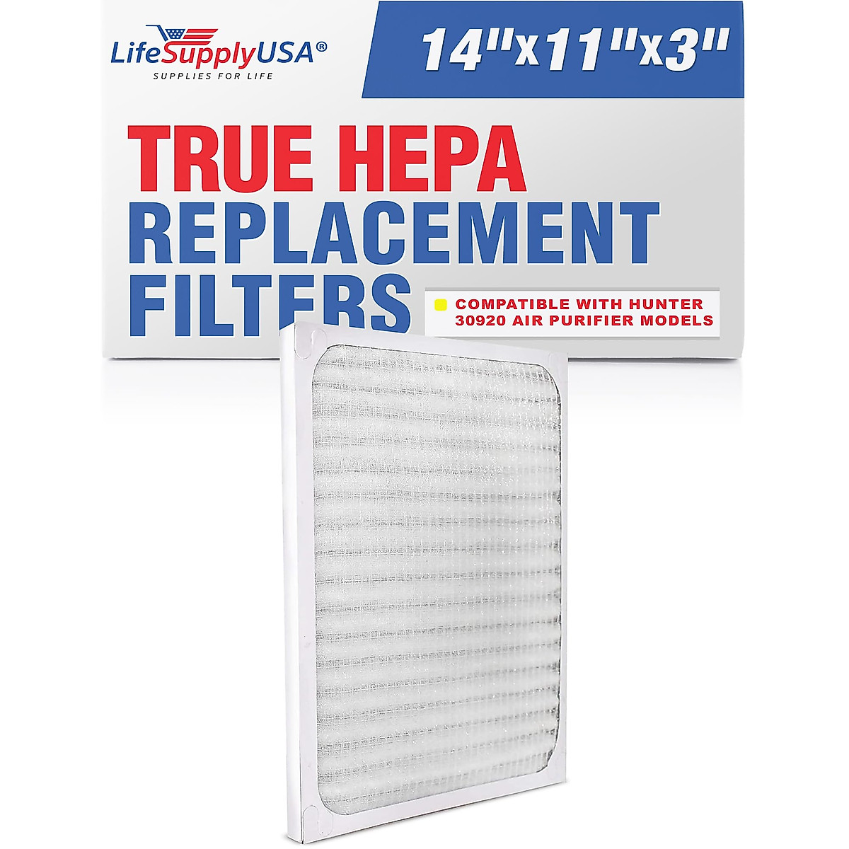 Air Cleaner Filter Replacement Compatible with Hunter 30920 30905 30050 30055 30065 37065 30075 30080 30177 Air Purifers by LifeSupplyUSA