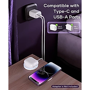 (2 Pack) Magnetic Wireless Charger, 15W Max Wireless Fast Charging Pad for iPhone 15 14 13 12 Series and AirPods, Magnet Apple Mag Safe Charger with 5ft Dual Charging Port Cable (Mag-Safe)