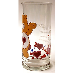 Care Bears TENDERHEART BEAR GLASS PIZZA HUT LIMITED EDITION 1983