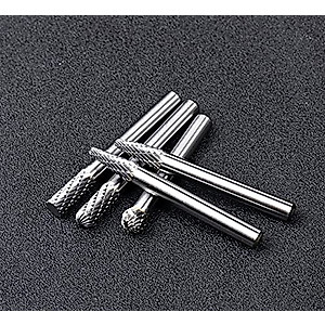 YUFUTOL Carbide Burrs Set 10pcs Double Cut Solid Carbide Rotary Burr Set 1/4" Shank Die Grinder Bits for Steel,Metal Carving, Polishing,Engraving,Drilling