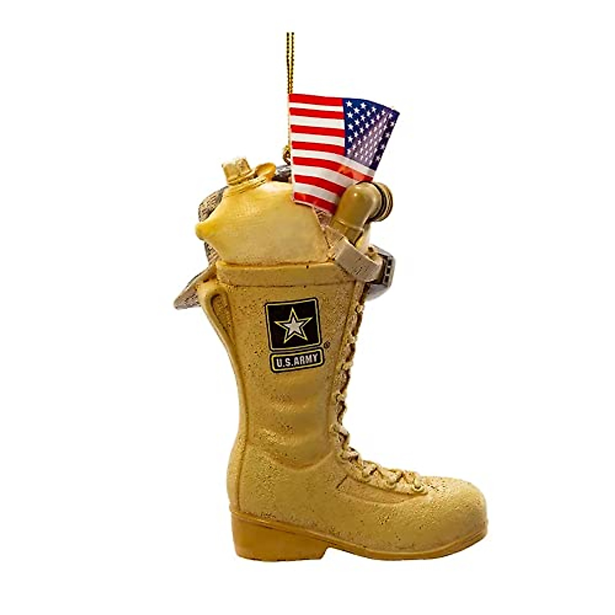 U.S. Army® Boot With U.S.A. Flag and Icons Ornamentfor Christmas