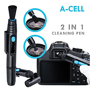 A-Cell Accessory Bundle for Rebel T3, T5, T5i, T6, T6i, T7i, EOS 80D, EOS 77D Cameras with EF-S 18-55mm is II STM Lens - Includes: 7pc 58mm Filter Set + Wide Angle + Telephoto Lens