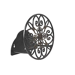 Liberty Garden Products 670 Wall Mounted Decorative Hose Butler, Holds 125-Feet of , Black