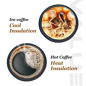 THVAULE Coffee Grounds Recycled Plastic Travel Coffee Mugs with Lids Reusable Coffee Cups With Lids Leak Proof To Go Coffee Mug for Home Office Cup holder, Mug Gift for Men Women (Coffee,10oz)