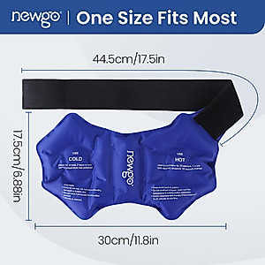 NEWGO Ankle Ice Pack Wrap for Swelling, Ice Pack for Ankle Injuires Reusable Ankle Cold Pack Wrap Hot Cold Therapy Ankle Ice Wrap for Sprained Ankles, Achilles Tendonitis - Blue