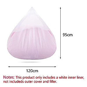 YYAOGAGNG Bean Bag Chair Inner Liner for Bean Bag Chair Cover, Stocking Inner Liner for Bean Bag Chair Cover No Filler, Bean Bag Stocking Net Inner for Filling Polystyrene Beads (L：95x120CM)