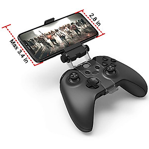 Joso Phone Mount for Xbox Series, Controller Mobile Gaming Clip Holder Clamp for Xbox Series X/S, Xbox One, Xbox One S/X, Support Android/iPhone System with One Cast APP with 2 Thumb Grip Caps