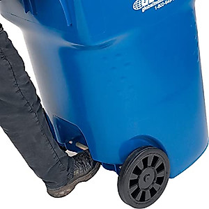 OTTO Mobile Heavy Duty Trash Container, 95 Gallon, Blue