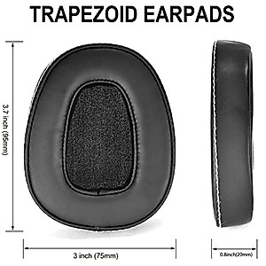 Defean 1 Pairs Black Ear Pads Ear Cushion Cover with Tape Compatible with Skullcandy Crusher Over Ear Wired Built-in Amplifier and Mic Headphone