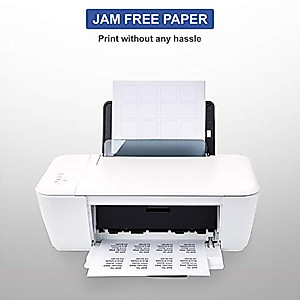 TYH Supplies White Matte Square Printer Labels 1.5 x 1.5 Inch, 2400 Labels, Laser & Inkjet, Strong Adhesive, Compatible with Avery 22805 Template