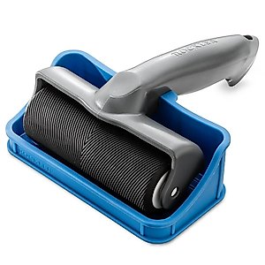5” Wood Glue Roller–Thermoplastic Rubber Roller w/Silicone Rest &ABS Handle –Detachable Glue Applicator Roller for Easy Cleaning & Storage -Woodworking Roller for Butcher Blocks, Workbench Tops &More