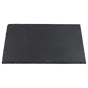 ZOENHOU 8 Pack 12x8 Inch Slate Cheese Board,Natural Rectangle Slate Cheese Plates, Black Slate Serving Plates For Cheese,Meat,Appetizers