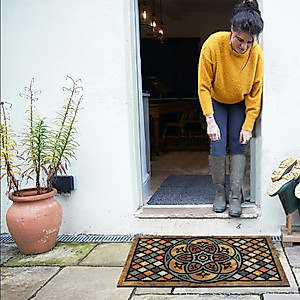 CHICHIC Door Mat Welcome Mat 18 x 30 Inch Front Door Mat Outdoors for Home Entrance Outdoors Mat for Outside Entry Way Doormat Entry Rugs, Heavy Duty Non Slip Rubber Back Low Profile, Petal 2