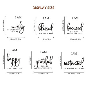 Inspirational Wall Decals- Motivational Wall Stickers - Office & Bedroom Wall Art Decor - Positive Quotes & Sayings - Daily Affirmations for Men, Women & Kids