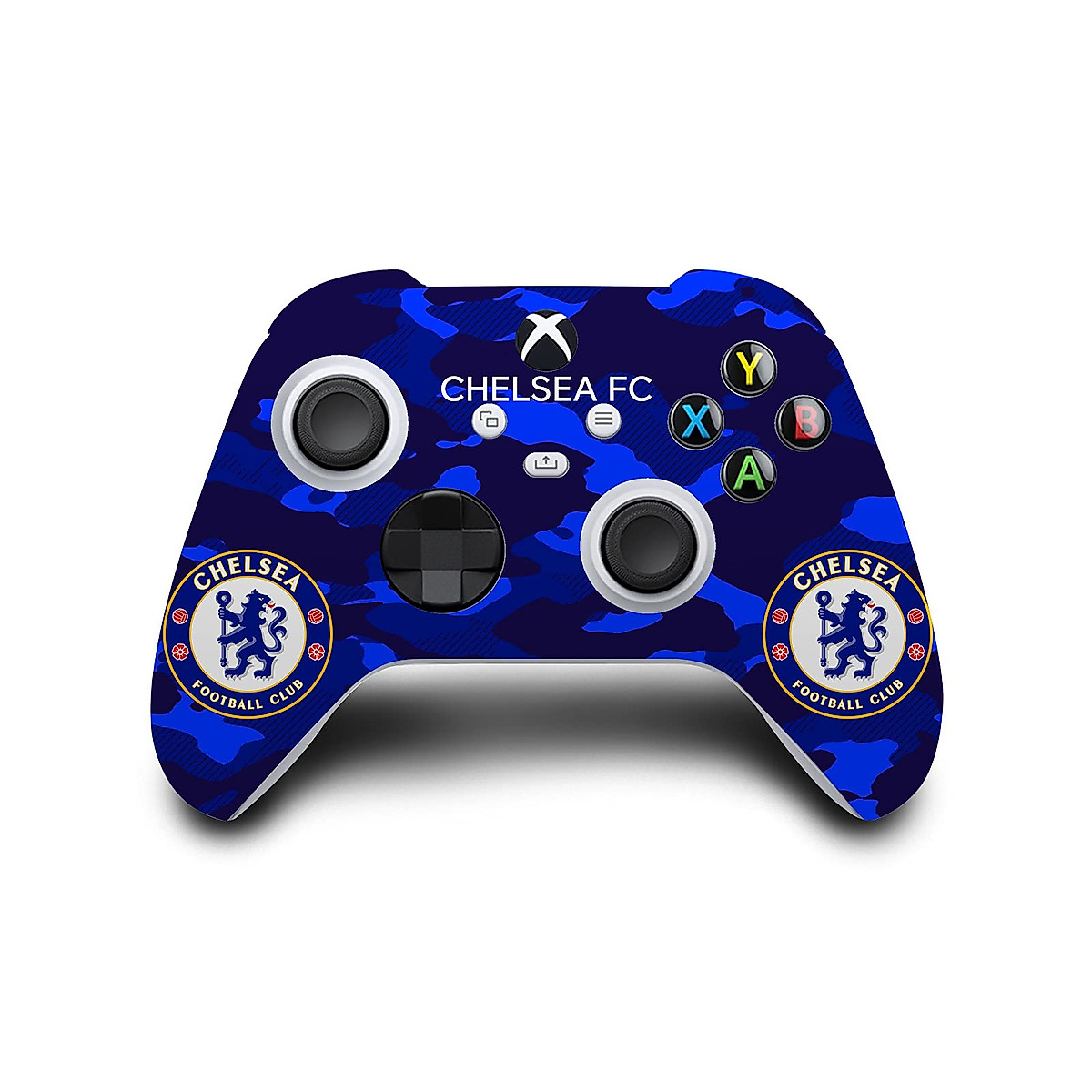 Head Case Designs Officially Licensed Chelsea Football Club Camouflage Mixed Logo Vinyl Sticker Gaming Skin Decal Cover Compatible With Xbox Series S Console and Controller Bundle