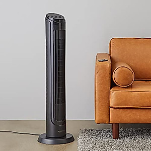 Amazon Basics Digital 40'' 4 Speed Oscillating LED Display Tower Fan with Remote Control and Timer