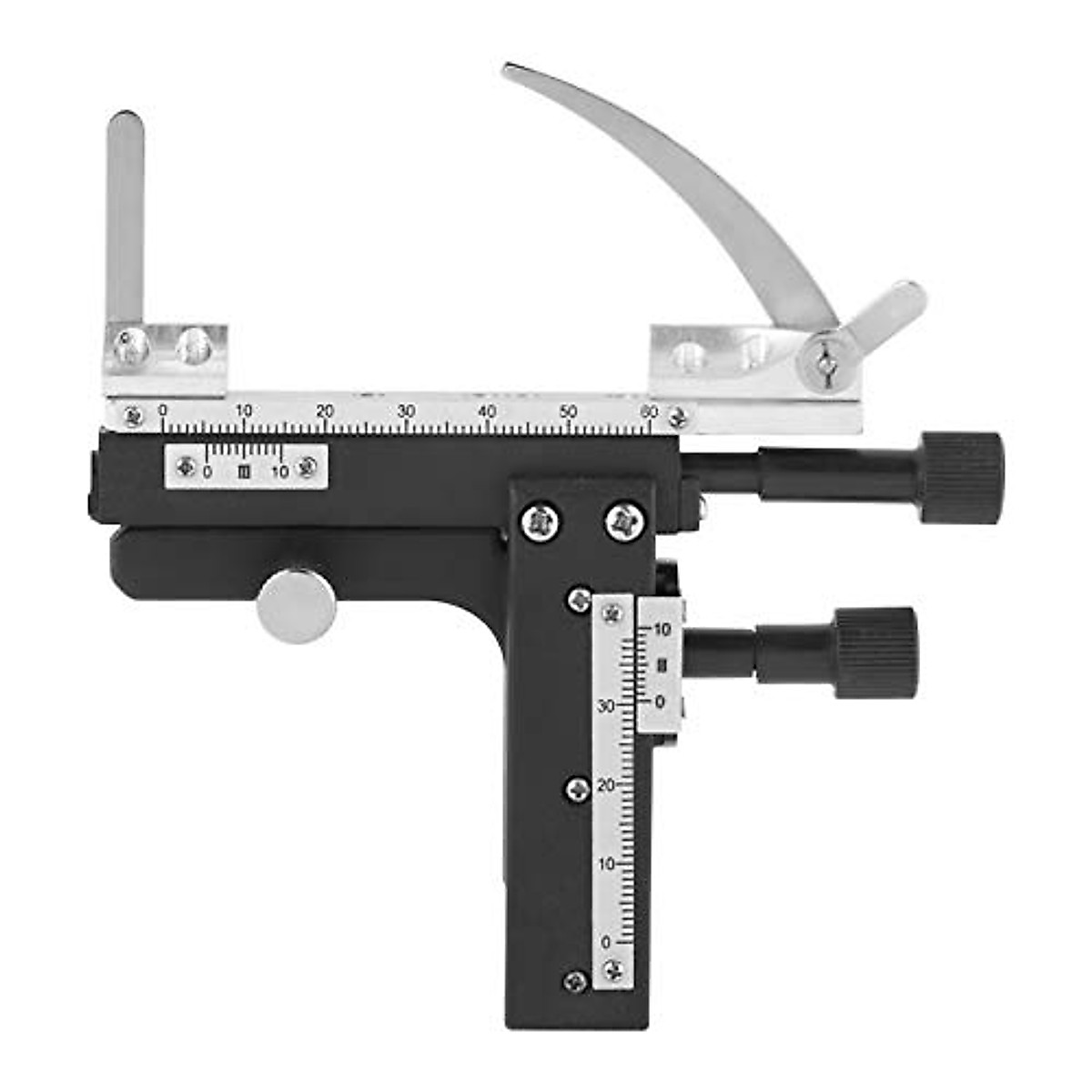 SALUTUYA Microscope Calipers Professional Attachable Mechanical X-Y Moveable Stage Caliper High Precision with Scale for Microscope