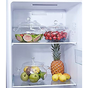 Kityemo 2.8L/95Oz Glass Pans Clear Glass Pots for Cooking with Lids Saucepan with Cover Simmer Pot Heat-Resistant Glass Stovetop Pot And Pan Stockpots for Noodles, Soup, Cereals, Fruits