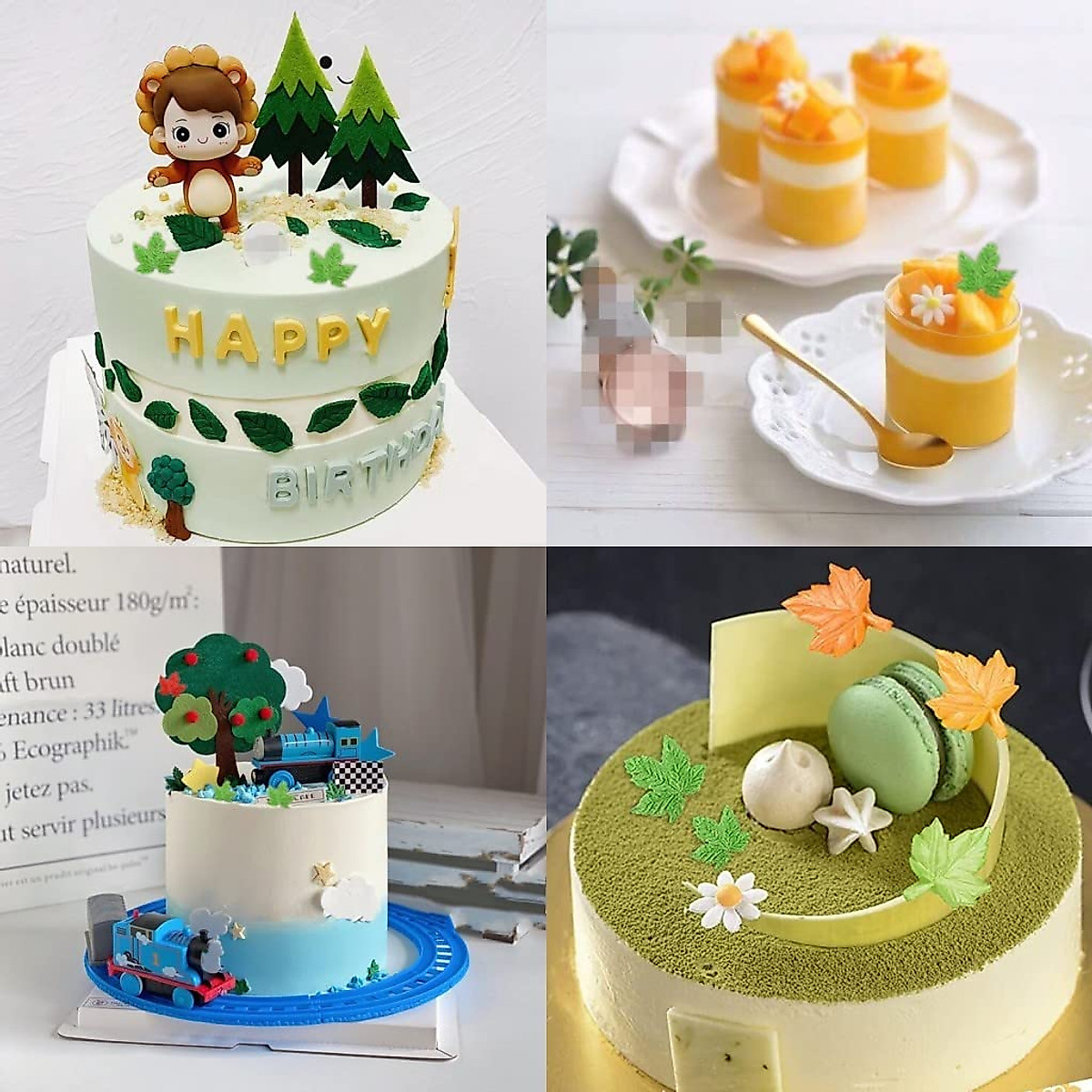 Leaf Mold Silicone Leaves Fondant Molds,Tree Leaves Mold for Cake Decoration,Maple Leaves Candy Mold,Cupcake Topper,Polymer Clay,Crafting,Chocolate,Resin Mold