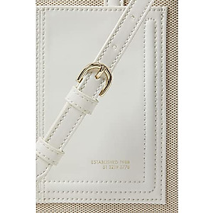 AKSANNA Medium Canvas Tote Bag, White