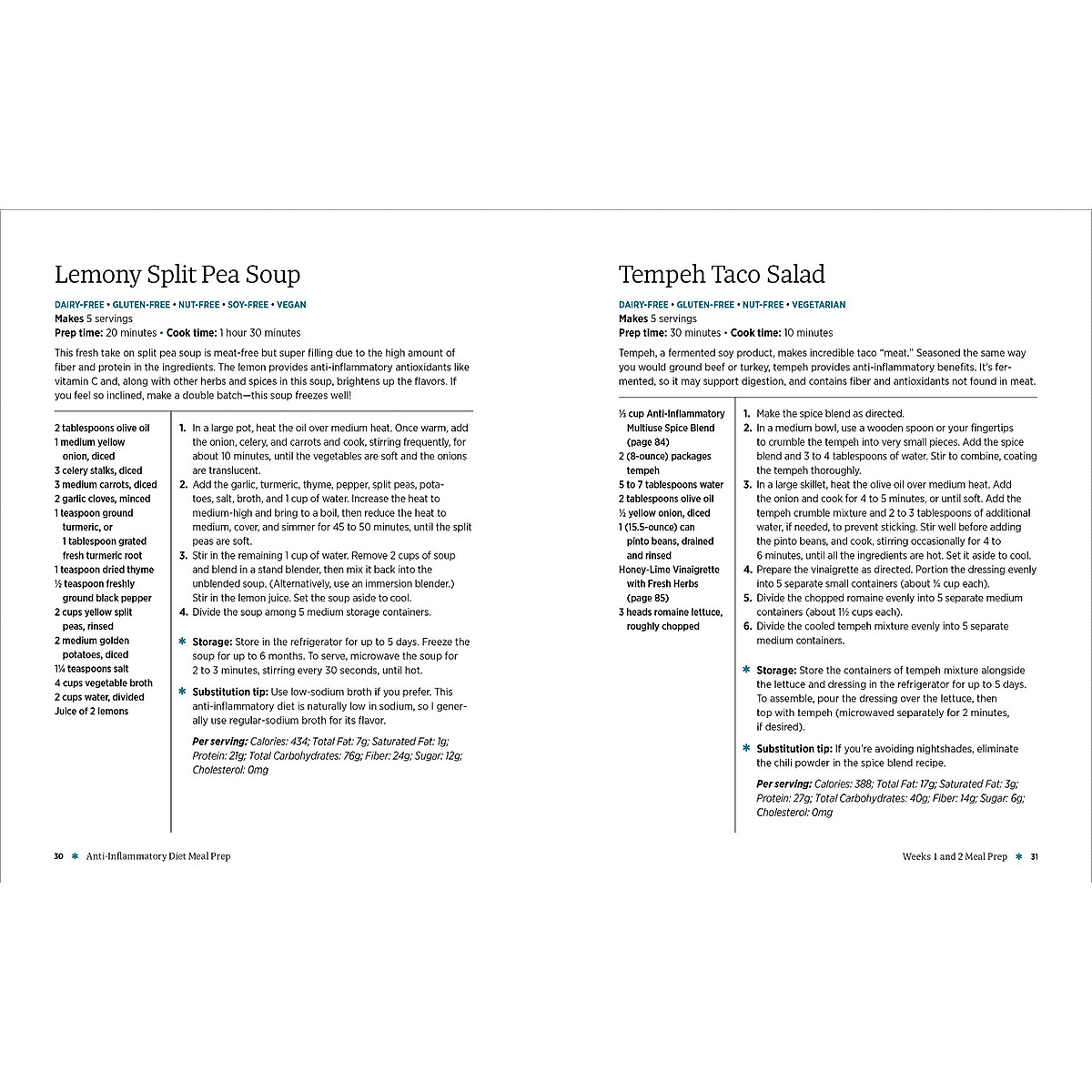 Anti-Inflammatory Diet Meal Prep: 6 Weekly Plans and 80+ Recipes to Simplify Your Healing