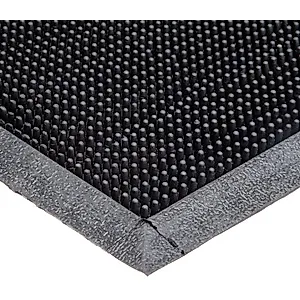 Durable Corporation-396S2432 Heavy Duty Rubber Fingertip Outdoor Entrance Mat, 24" x 32", Black