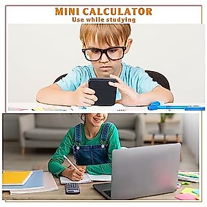 Zuhal 50 Pcs Mini Calculator Pocket Size Calculator Bulk, 4 Function Calculator Small Battery Powered 8 Digit Display Basic Calculator with Button Battery for Office Home School Teacher Students