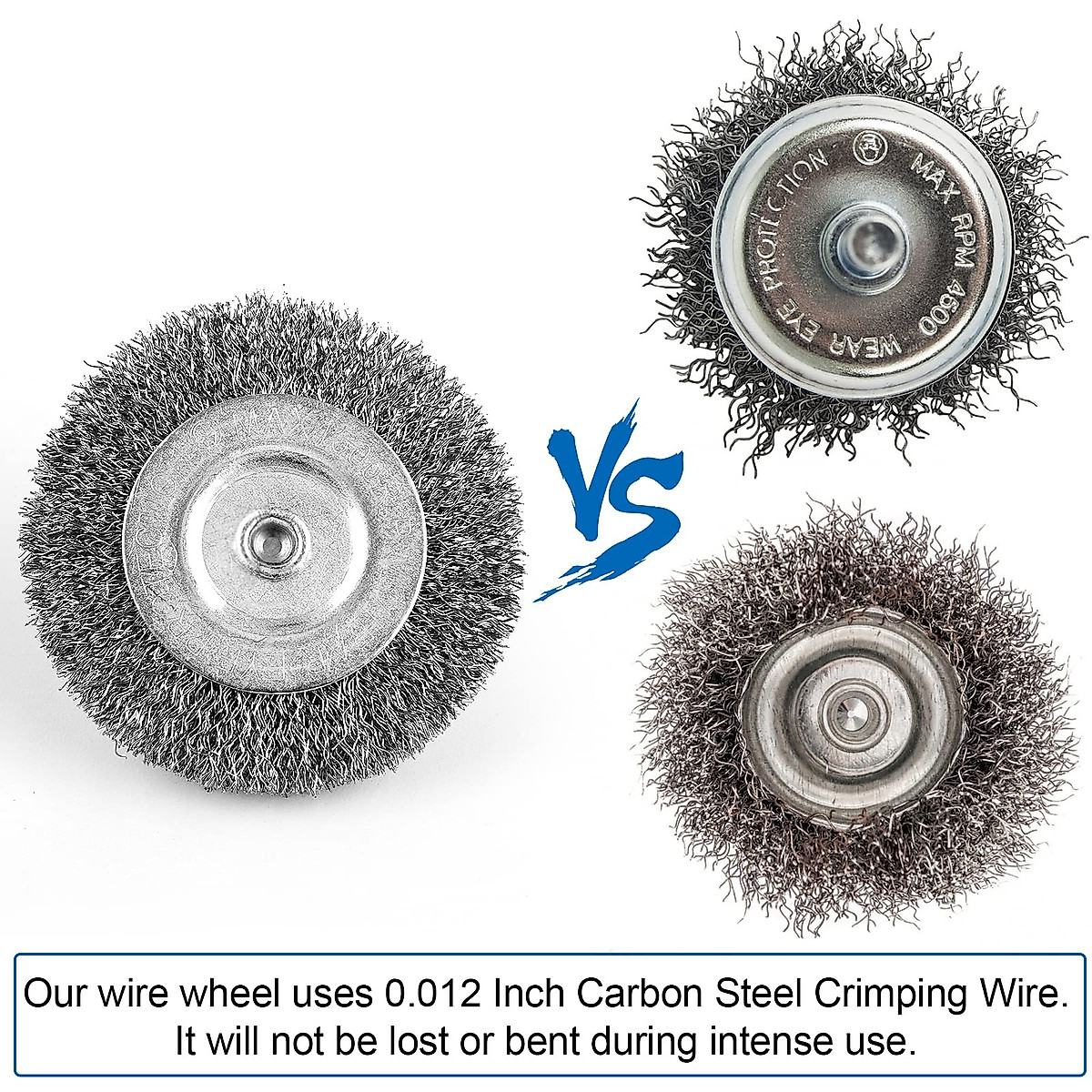 Wire Brush for Drill, Wire Wheel Brush Cup Set, Wire Wheel for Drill 0.012 Carbon Steel Wire, Drill Wire Brush for Drill 1/4 Inch Arbor for Cleaning Rust, Stripping and Drill Attachment