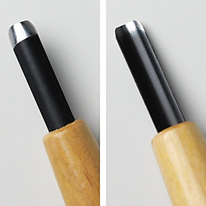 Wazakura Made in Japan Bonsai Chisel Hand Round Gouge Carving Tool 0.2 in (6 mm) for Jin Shari Making, DIY Woodcarving Knife for Experts and Beginners (Round Gouge 6 mm)