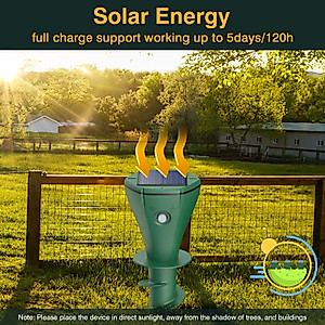 Thcritter 8PCS Mole Repellent Solar Powered, 3 Modes, Repels Moles, Gophers, Snakes and Voles by Vibrating and Varying The Sonic at 2 Minute intervals.