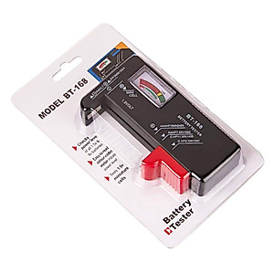 Battery Tester for AAA, AA, C, D, 9V, 1.5V Button Cell, Battery Tester Checker, Batteries - Household Battery Life Level Testers Power Monitor Meter (Requires No Battery for Operation)