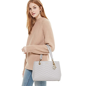 Kate Spade New York Reese Park Small Courtnee Leather Bag, Ash Grey