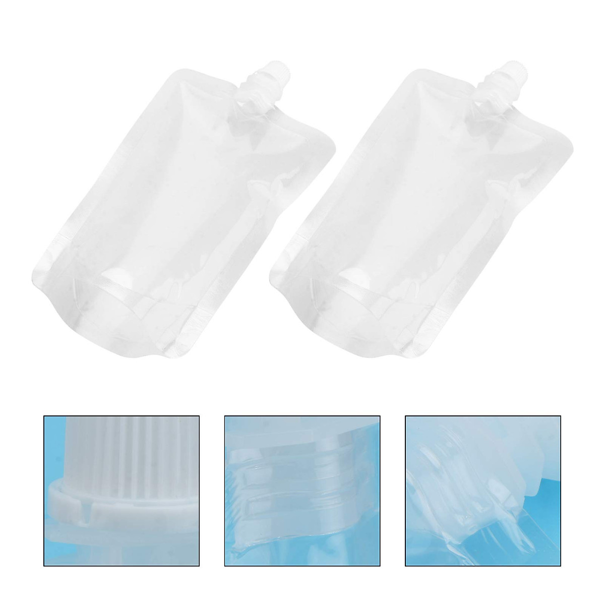 50pcs 250ml Drink Pouches Bags Drinks Flasks Juice Bags Flasks Cruise Pouch Stand up Drink Container for Cold Hot Drinks