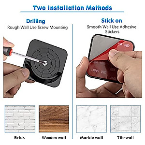 Vidafelic Shower Curtain Rod Holders,2Pack Adhesive Shower Curtain Rod Mount Holder for Wall,Bathroom Curtain Tension Rod Retainer,Stick On,No Drilling,Easy to Install (Rod Not Included)