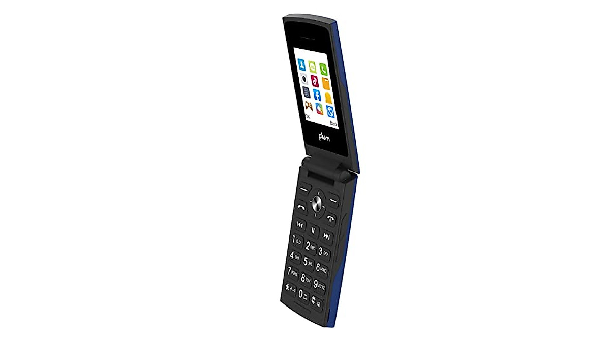Plum Flipper 4G LTE Flip Phone - Blue - Unlocked