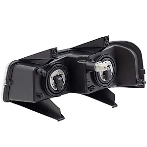 Brock Aftermarket Replacement Driver Left Passenger Right Halogen Composite Headlight Assembly Set Compatible With 15879433 15879432