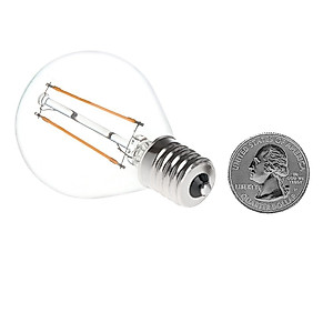 HERO-LED S11-DSE17-2W-WW27 Dimmable S11 E17 Intermediate Base 2W LED Filament Light Bulb, 25W Equivalent, Warm White 2700K, 4-Pack