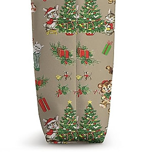 Vintage Bears and Bunnies Christmas Wrapping Paper Pattern Tote Bag