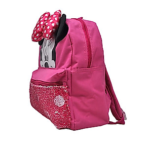 Disney Minnie Mouse Mini Preschool Backpack for Toddler Girls (12) (Minnie Mouse School Supplies Bundle)