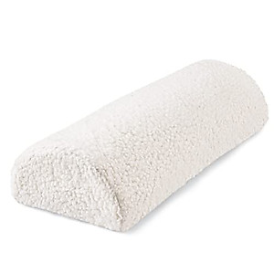 Collections Etc Sherpa-Covered Sofa Footrest Pillow