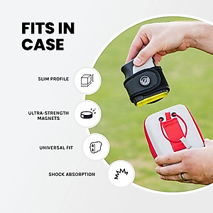 Stripebird - 2.0 Slim Golf Magnetic Rangefinder Strap (Black - Form Fitting & No Buckle Strap) - Golf Range Finder Magnetic Strap - Range Finder Golf Magnetic