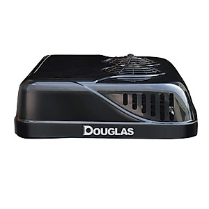 Douglas D20 Rooftop Air Conditioner, 9800BTU 12V, Black, No Idle, Battery Powered Complete Unit